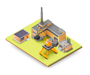 Factory objects design background concept Vector Image