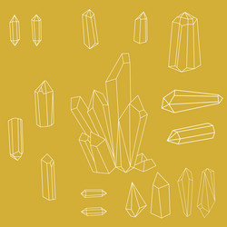 Crystal outline minimalist icon linear sign Vector Image