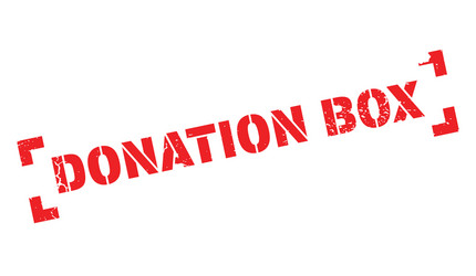 Donation box rubber stamp Royalty Free Vector Image