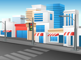 Flat 3d concept isometric perspective crossroad Vector Image