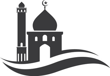 Kabah islamic graphic design template isolated Vector Image