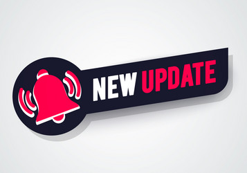 New update flag icon Royalty Free Vector Image