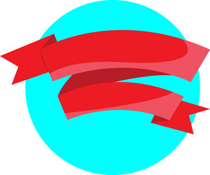 Red ribbon 2 simple clip art Royalty Free Vector Image
