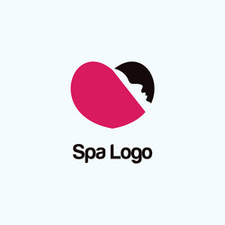 Spine logo design spa and salon Royalty Free Vector Image