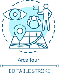 Area tour in city concept icon tourism visiting Vector Image