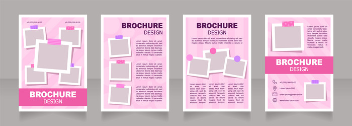 Downtown Construction Project Blank Brochure Vector Image