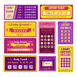 Scratch lottery cards set Royalty Free Vector Image