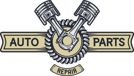 Auto service emblem sign Royalty Free Vector Image