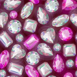 Seamless sparkling gems Royalty Free Vector Image