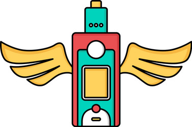 Angel wing vape vaporizer electric cigarette Vector Image