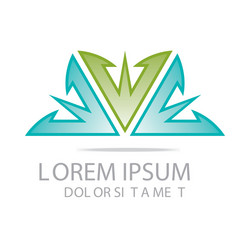 Av symbol element logo template Royalty Free Vector Image