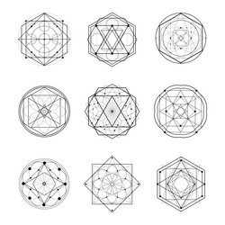 Sacred geometry shape Royalty Free Vector Image