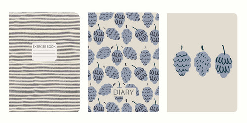 Set of cover page templates based on patterns Vector Image