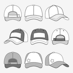 Outline cap Royalty Free Vector Image - VectorStock