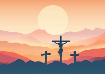 Good friday background with dark blue tones Vector Image