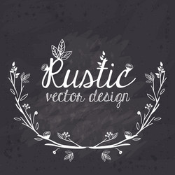 Rustic design black and white Royalty Free Vector Image