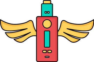 Angel wing vape vaporizer electric cigarette Vector Image