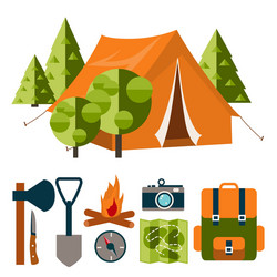 Camping Royalty Free Vector Image - VectorStock