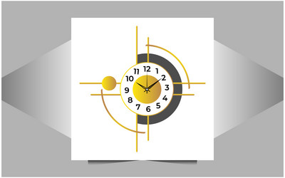 Luxury wall clock design template Royalty Free Vector Image