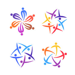 Community logo design template Royalty Free Vector Image