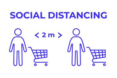 Keep a distance Royalty Free Vector Image - VectorStock