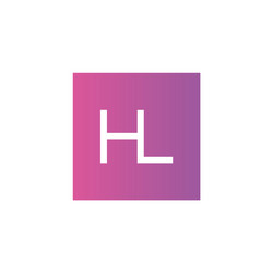 Lh or hl logo design letter hexagonal shape Vector Image