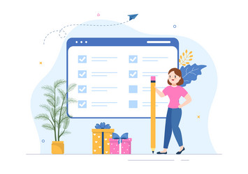 Event planner template hand drawn cartoon flat Vector Image