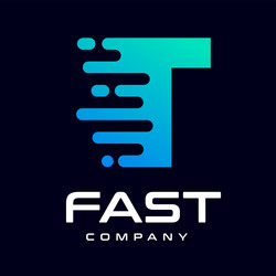 Flash t letter logo template this font with Vector Image