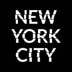 New york city typography text nyc modern design Vector Image
