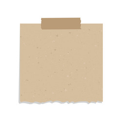 Square vintage brown torn scrapbook paper Vector Image