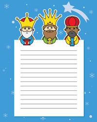 Letter to the three kings Royalty Free Vector Image