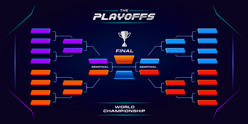 Sports Tournament Bracket Chart Royalty Free Vector Image