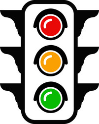 Traffic light signal line icon outline sign Vector Image