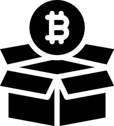 Bitcoin box Royalty Free Vector Image - VectorStock