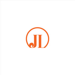 J l letter logo abstract design on black color Vector Image