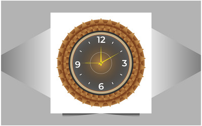 Luxury wall clock design template Royalty Free Vector Image