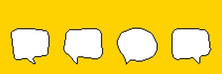 8 Bit Speech Bubble Vector Images (over 300)