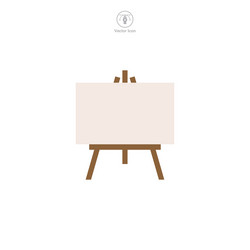 Easel icon symbol isolated on white background Vector Image