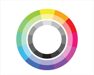 Color wheel circle palette for comprehensive Vector Image