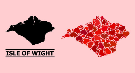 Red love pattern map puerto rico Royalty Free Vector Image