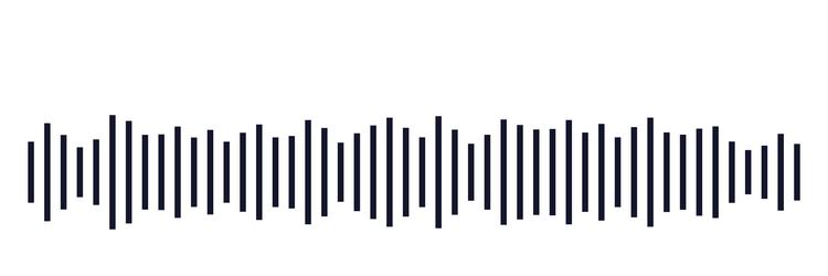 Sound wave or voice message icon music waveform Vector Image