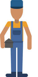 Carpenter avatar full body Royalty Free Vector Image