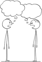 Cartoon of Two Men Conversation Vector Images (over 280)