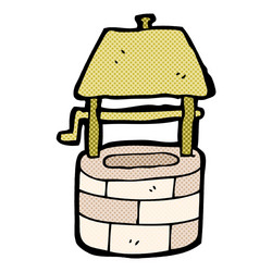 Comic cartoon well Royalty Free Vector Image - VectorStock