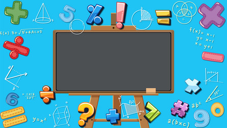 Math tools on blank background banner Royalty Free Vector