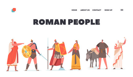 Ancient roman emperor character as sovereign ruler