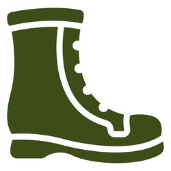 Soldier combat boot pair Royalty Free Vector Image