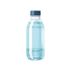 Transparent glass container holds water Royalty Free Vector