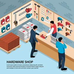 Hardware shop infographics Royalty Free Vector Image