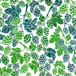 Hop beer seamless pattern background Royalty Free Vector